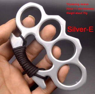 Multicolor Metal Brass Knuckle Duster Boxing Self Defense Four Finger ...
