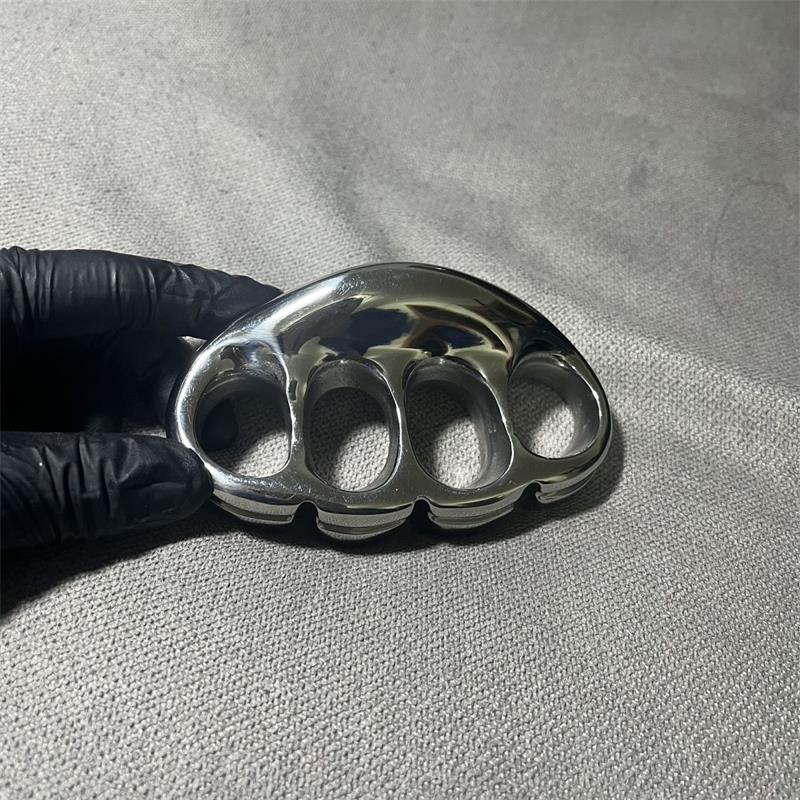 Solid Steel Mirror Knuckle Duster Broken Window Self-Defense EDC Tool ...