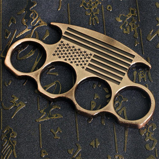 Non-slip Line Knuckle Duster Self-Defense EDC Tool – Brass Knuckle