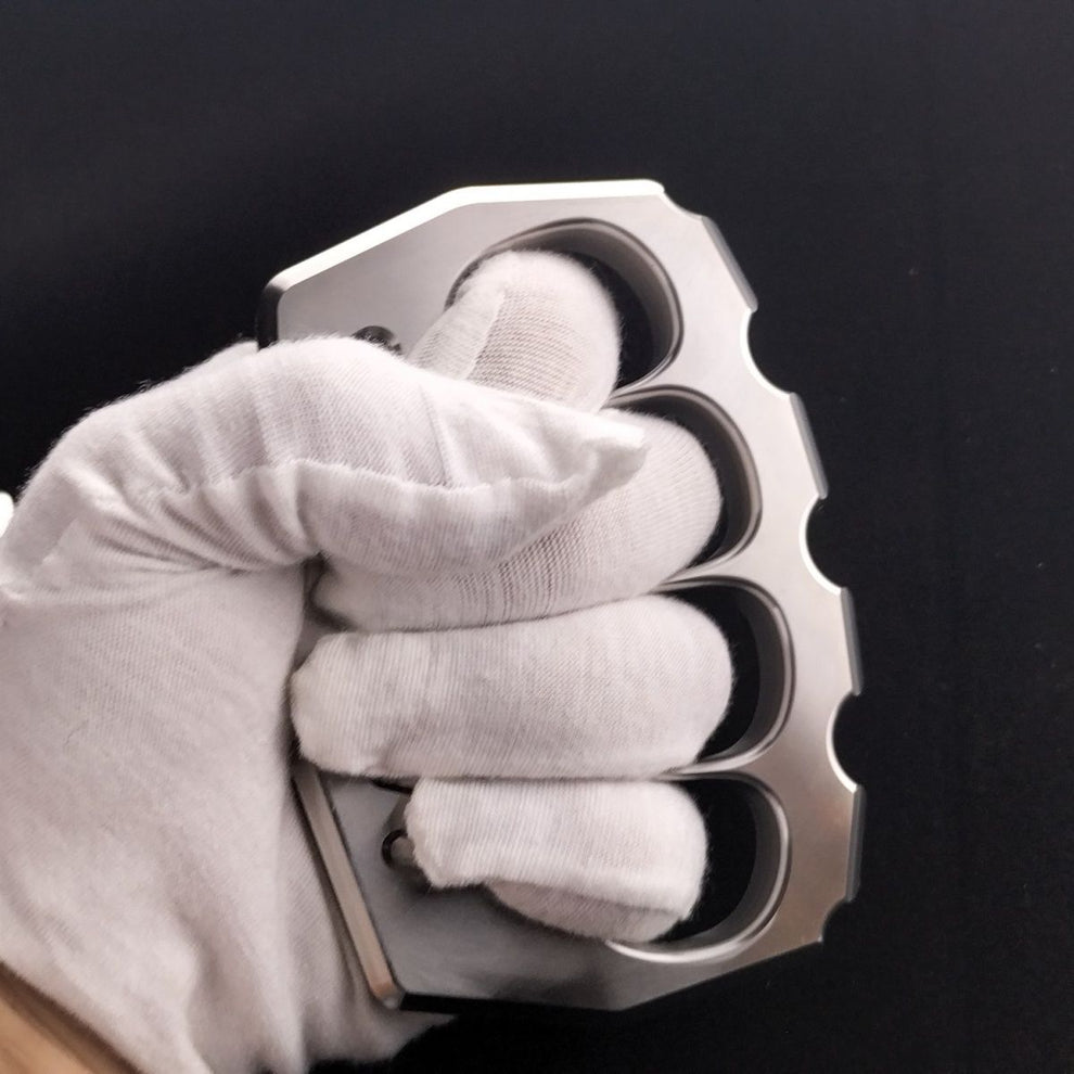 Solid Steel Knuckle Duster Self-defense Four Finger Window Breaking ...