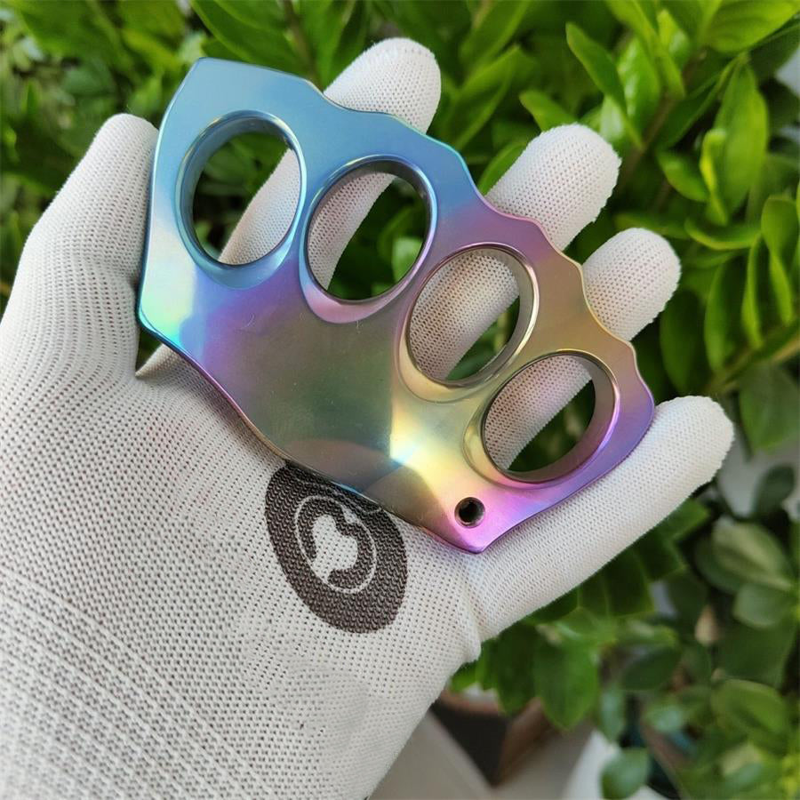 Colorful Titanium Knuckle Duster Portable Self-defense Tool – Brass Knuckle