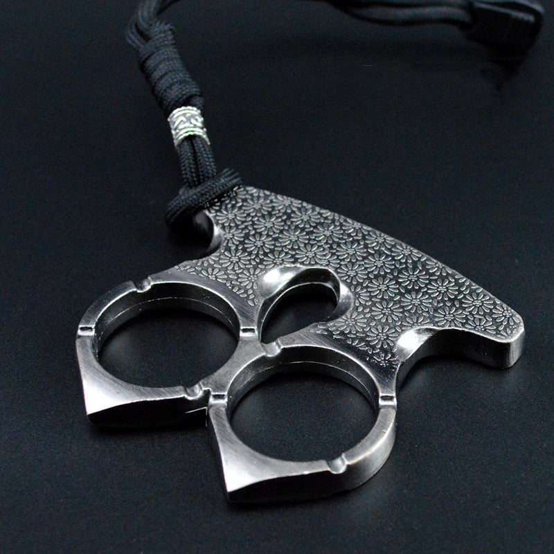 Mini two finger buckle knuckle duster boxing self defense window ...